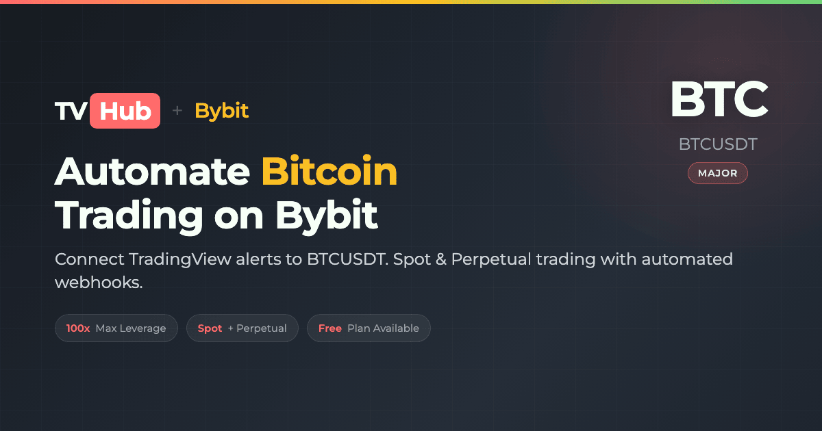 BTCUSDT Bybit Automation | TradingView Webhook Bot Setup - TradingView Hub